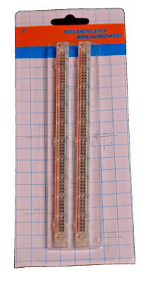 (2 Pack) Solderless Breadboard Bus Strip with 100 Tie Points, 6.5" x 0. ...