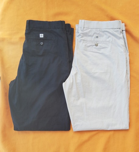 2 Pairs of Mark & Spencer Blue Harbour wide leg formal trausers W36/L33 ...