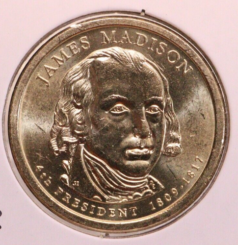 1$ JAMES MADISON 4TH President (1809-1817) 2007 (P) US One Dollar Coin ...