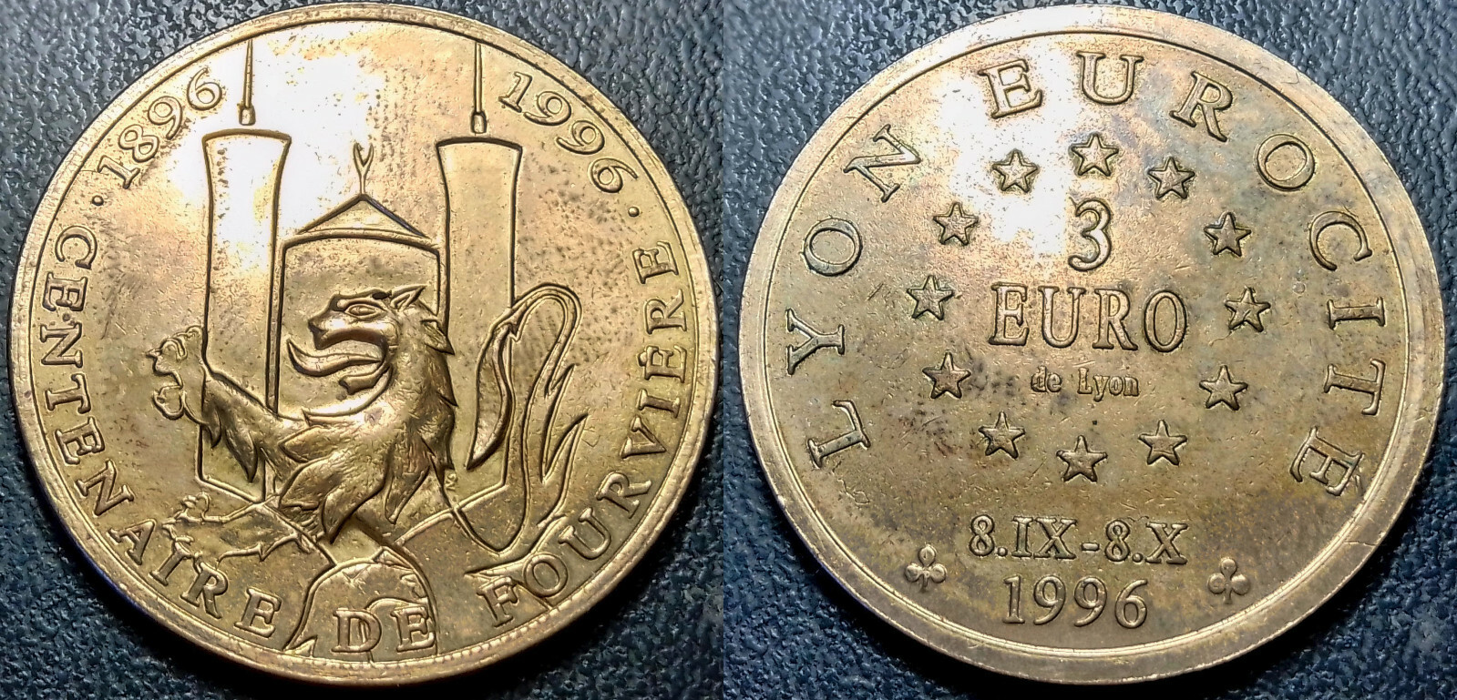Lyon - Euro Der Städte - 3 Euro 8 September 8 Oktober 1996 Jahrhundert ...