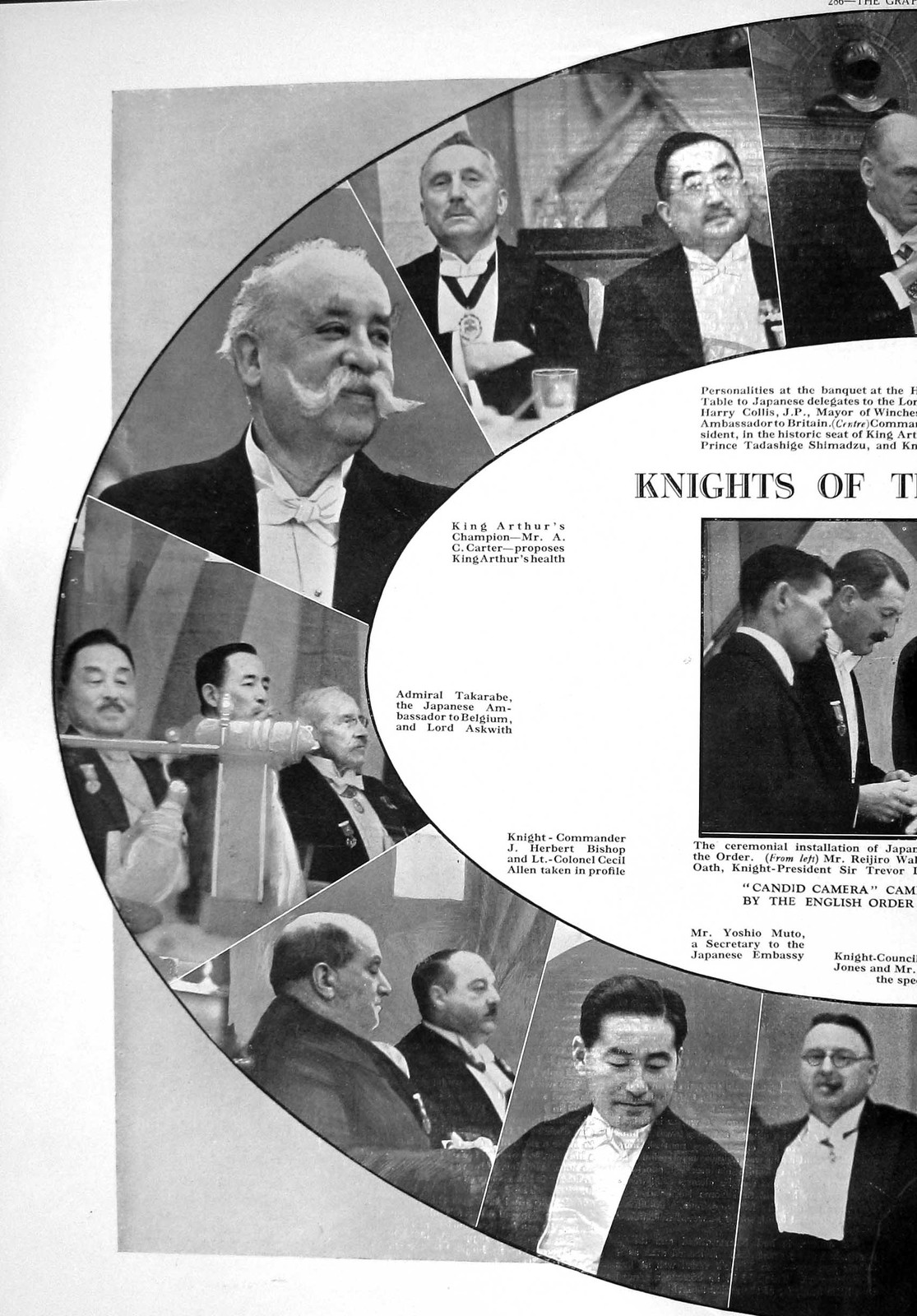 Old 1930 Knights Round Table Muto Herbert Carter Askwith Acland Knick ...