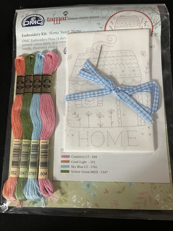Embroidery Kit ~ DMC Tamar Collection-- Home Sweet Home--New | eBay