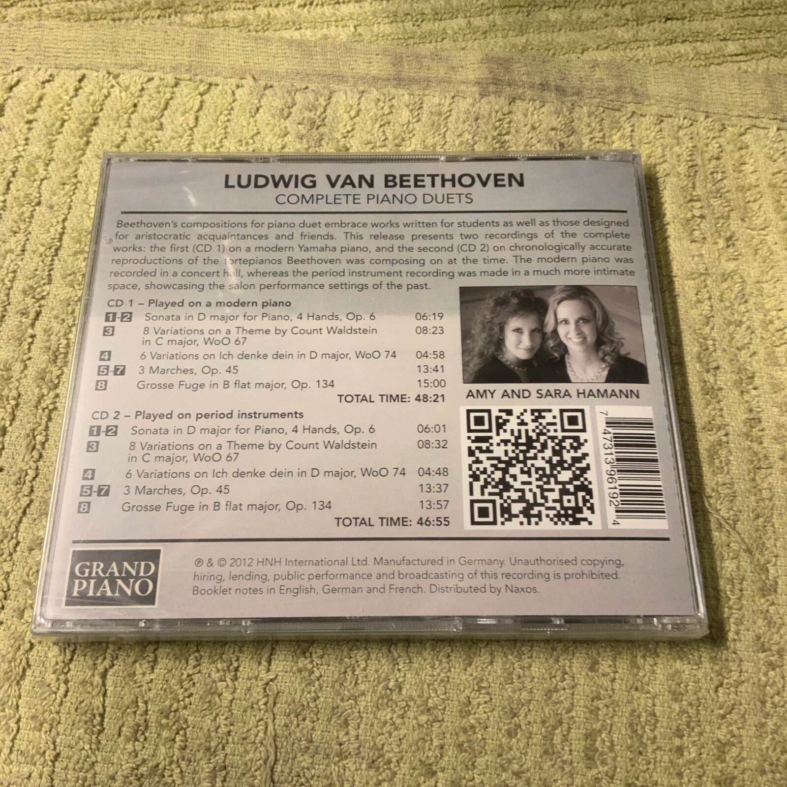 Beethoven: Complete Piano Duets by Amy Hamann / Sarah Hamann (CD, 2012 ...