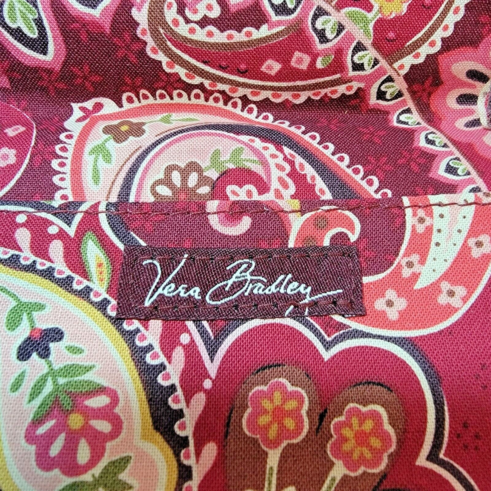 Vera Bradley Tweed Cotton Fabric Bi-Fold Wallet Maroo… - Gem