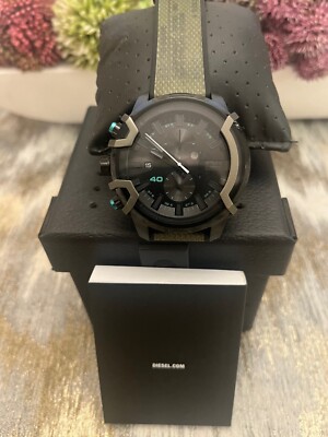 Diesel DZ4563 Griffed Chronograph Silicone-Strap Men's Watch | eBay