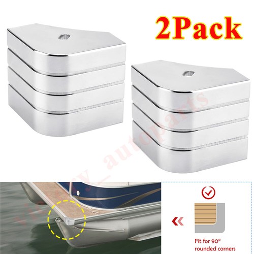 2Pack Aluminum Boat Deck Corner Cap for 90° Rounded Corner, for Pontoon ...