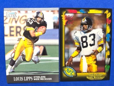 NFL - Louis Lipps 1991 Fleer Ultra & 1991 Wild Card Football - Steelers ...