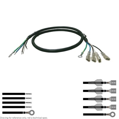 Cable AC Power Cord Assembly 3FT 18AWG 5-Conductor Ground Quick Connect ...