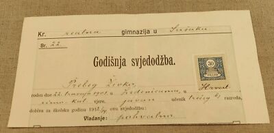 Croatia Kroatien NDH 1941/42. WWII, Biljeg, Tax stamps 10 + 2 Kune + 3 ...