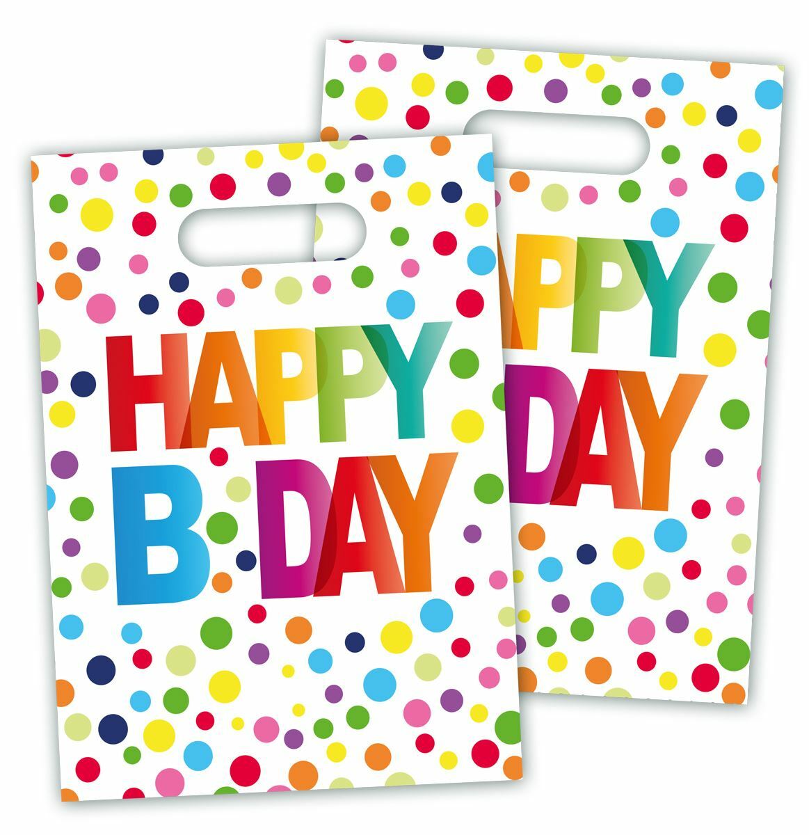 HAPPY BIRTHDAY POLKA DOT PARTY / LOOT BAGS CHILDREN'S PARTY GIFT BAGS X ...