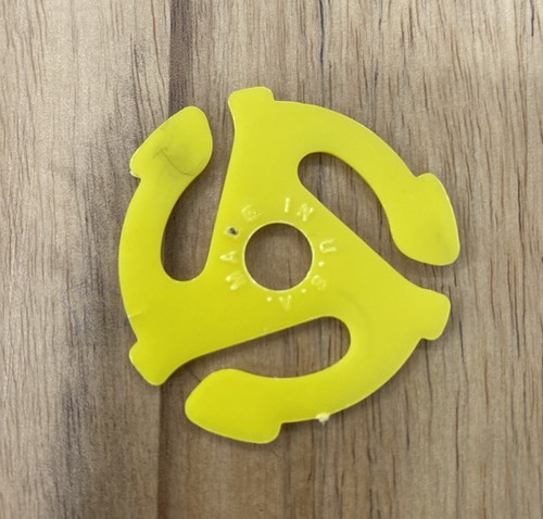 Yellow Plastic Record Center 45 RPM Adaptor Recoton Made In USA | eBay