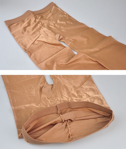 Women's Shiny Glossy Stirrup Pantyhose Wet Look 70D Plus Size Stockings ...