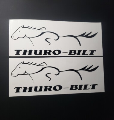 THURO-BILT HORSE Trailers Replacement Stickers 24" Set Of 2 BLACK ...