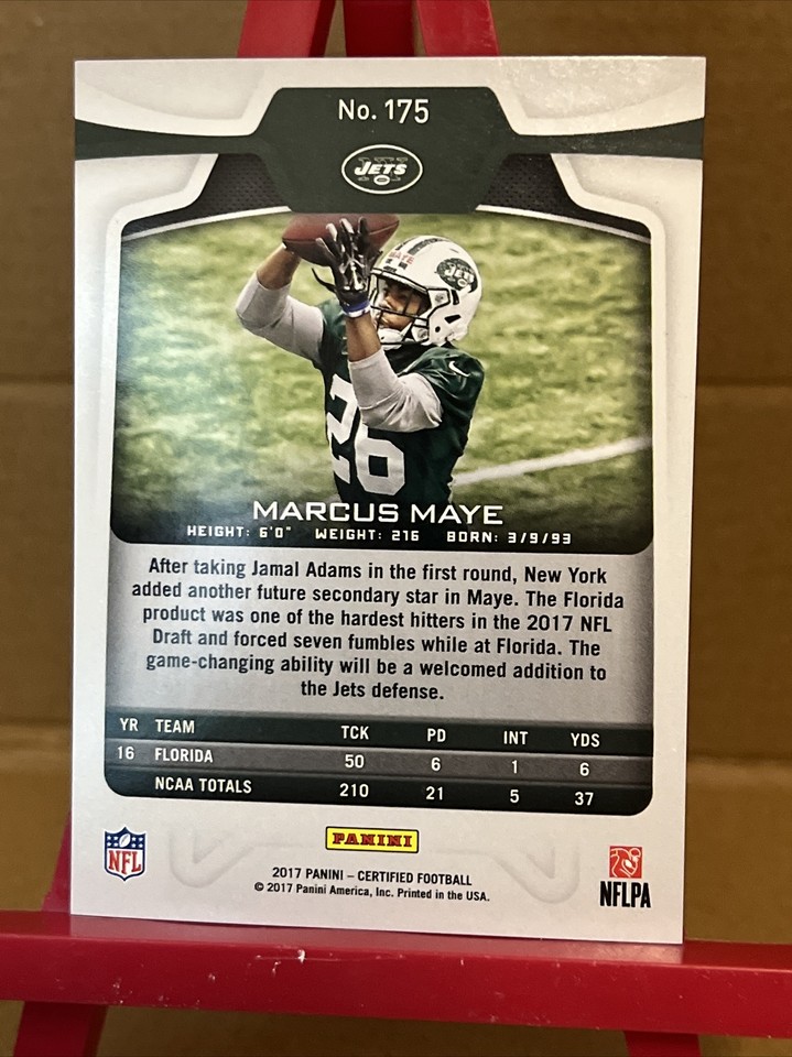 2017 Certified Marcus Maye #175 RC - Mirror Parallel /299 | eBay