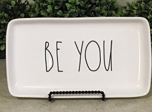 Rae Dunn BE YOU Tray for Trinkets, Jewelry, Keys, Candy - Ceramic ...