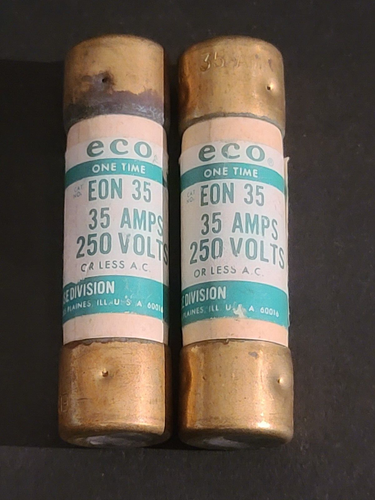 (LOT OF 2) NEW Eco 35 AMP 250 VOLT one time use FUSE | eBay