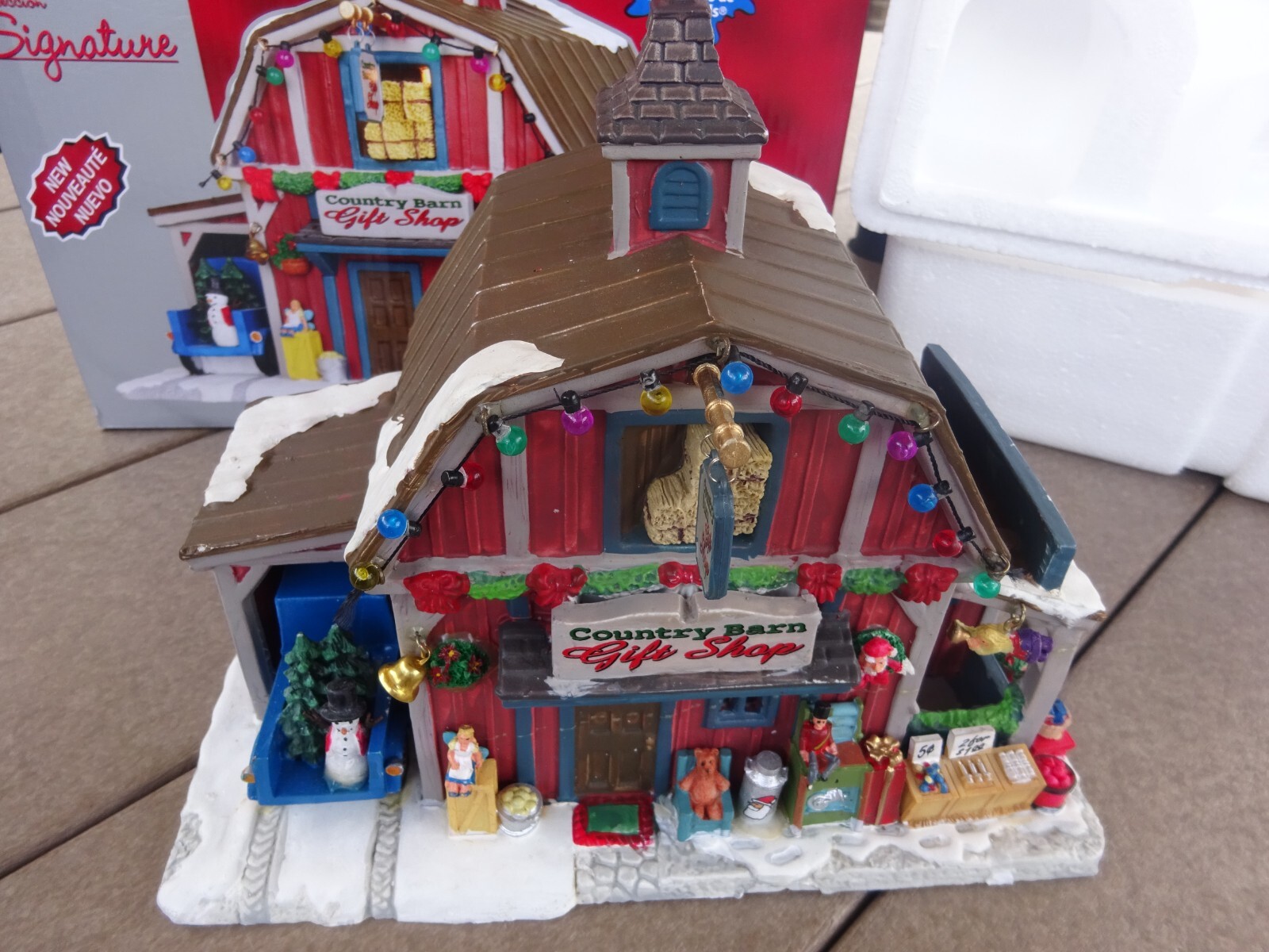 lemax country barn gift shop porcelain lighted building christmas ...