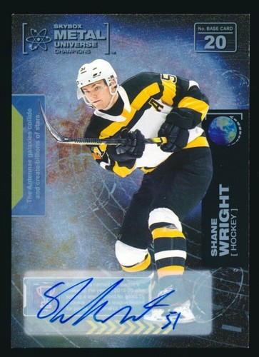 2021 Skybox Metal Champions Silver Autograph Auto #20 Shane Wright RC ...