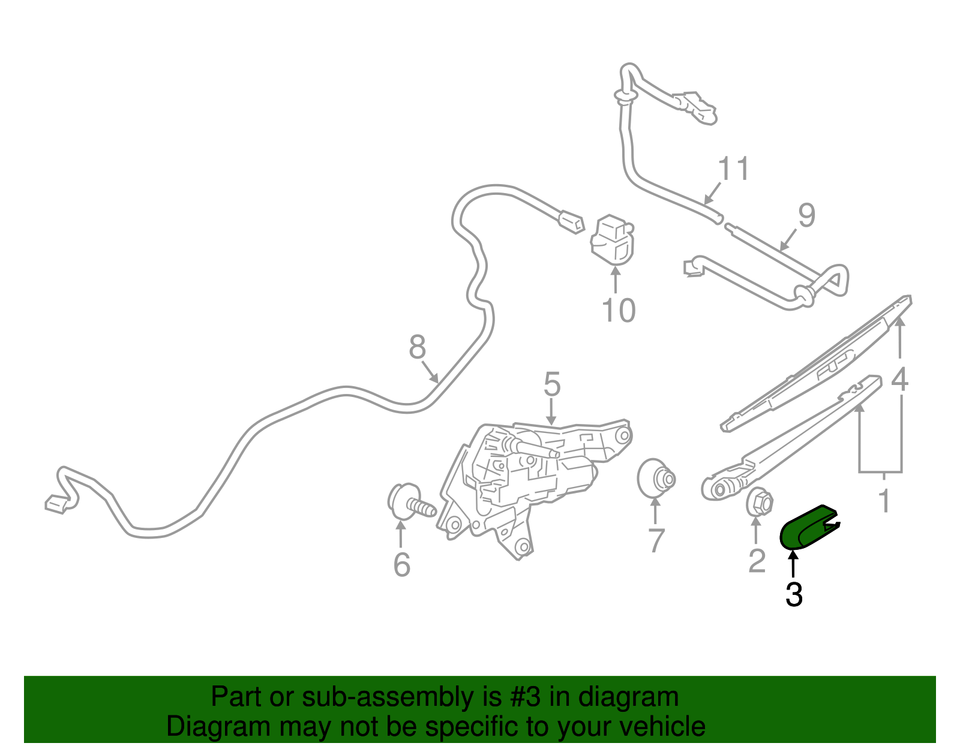 Genuine Nissan Wiper Arm Assembly Cover 28782-1FC0A | eBay