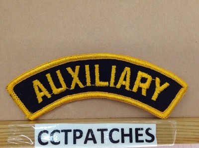 AUXILIARY POLICE ROCKER TAB ORANGE/BLACK SHOULDER PATCH | eBay