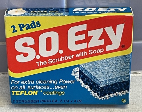 Vintage SOS S.O. Ezy Scrubbing Scrubber Cleaning Pad With Soap Built In ...