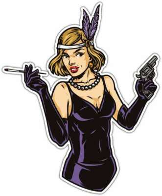 Vintage Girl Smoking Retro Car Bumper Window Sticker Decal 4"X5" | eBay