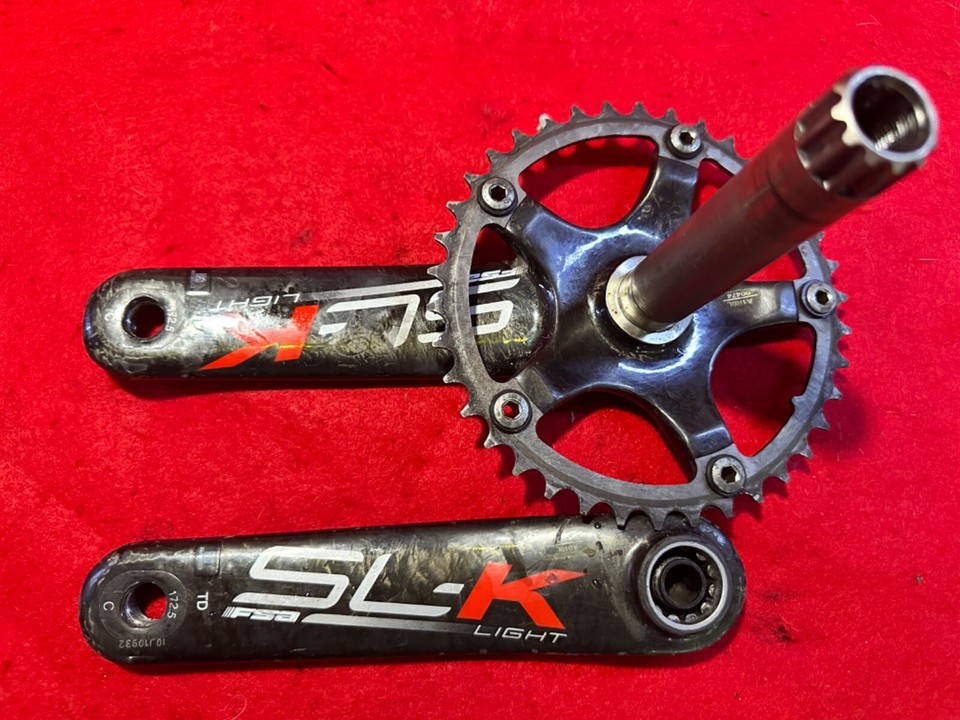 FSA SLK Light Tandem Front Captain Carbon Crankset 172.5mm + Mega Exo ...