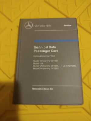 MERCEDES Technical Data Passenger Cars Service Manual pocket size | eBay