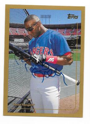 ROBERTO KELLY 1999 TOPPS AUTOGRAPHED SIGNED # 116 TEXAS RANGERS | eBay