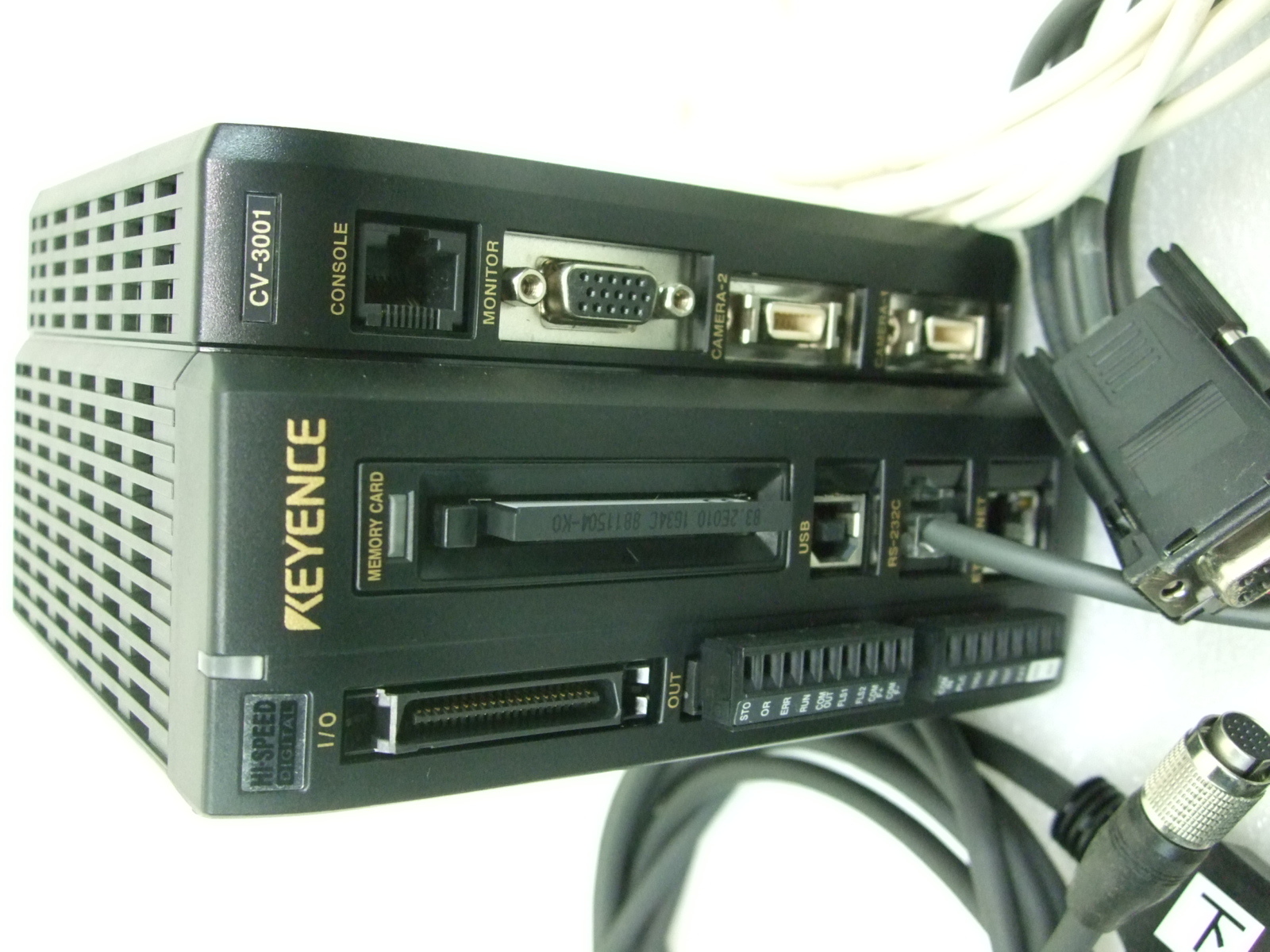 KEYENCE CV-3001 VISION SYSTEM CV-035C COLOR CAMERA CV-M1G MEMORY ...