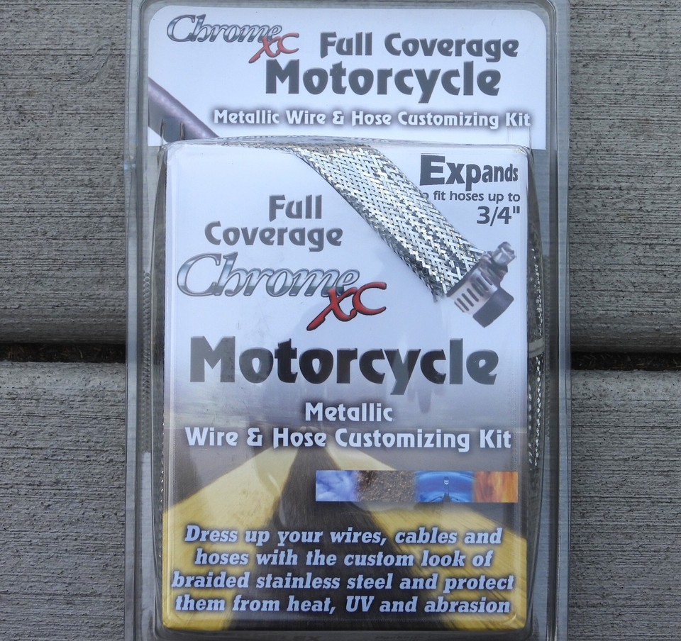 Chrome Braided Cable & Brake Line Sleeves for Harley Davidson Sportster ...