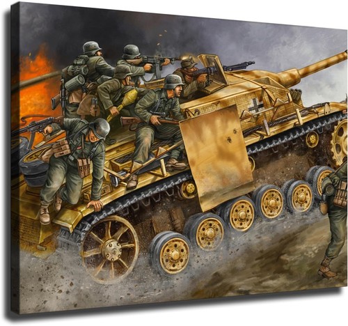 German Ww2 Tank Decorative Painting Art Poster Picture Modern Home ...