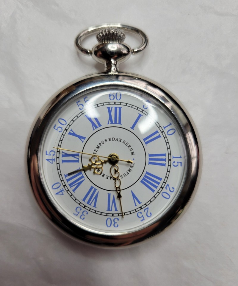 Tempus edax rerum Pocket Watch In Excellant Condition New Battery Runs ...