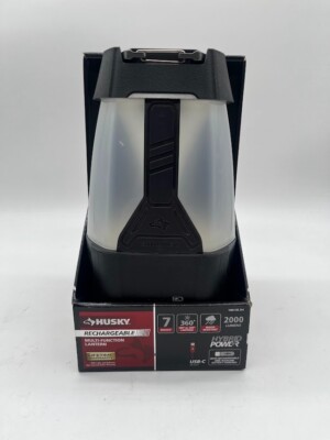 Husky 2000 Lumens Hybrid Power LED Lantern with Rechargeable Battery | eBay