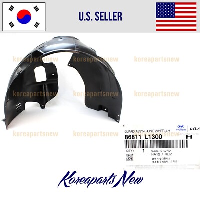 FRONT Fender Liner Left DRIVER side ⭐GENUINE⭐ Hyundai Sonata 2020-2023 ...