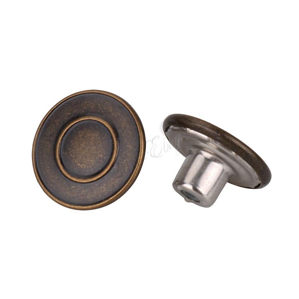 50Pc Clothes Instant Suspender Button&Nails Replacement DIY Craft Jeans ...