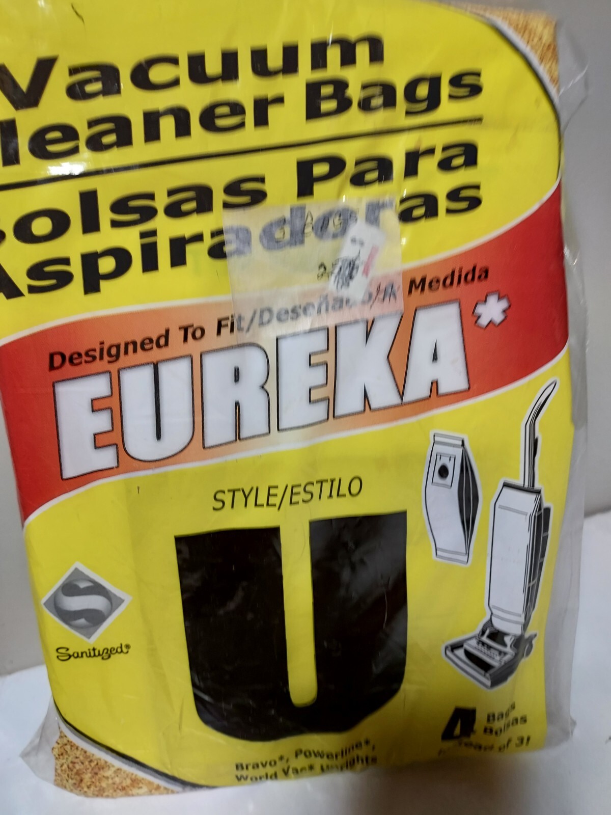 Eureka 3 Disposable Vacuum Cleaner Bags Style U 54310A Upright 7600 ...