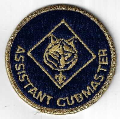 Assistant Cubmaster Gold Mylar Trained Position Patch Authentic Issue ...