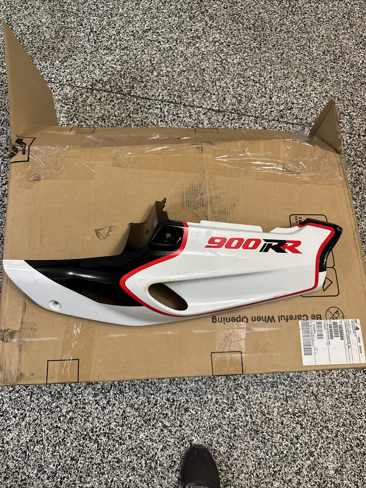 1994 OEM Honda CBR900RR Left Side Rear Tail Fairing Panel CBR 900 900RR ...