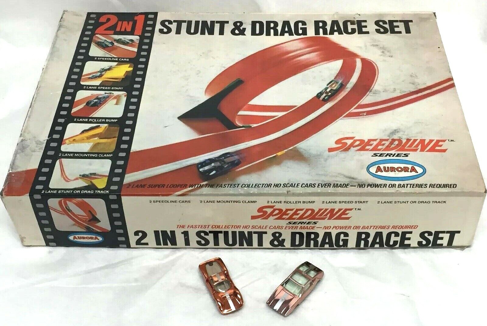 Vintage Aurora Cigar Box Speedline Cars, Mangusta and Ferrari W Stunt ...