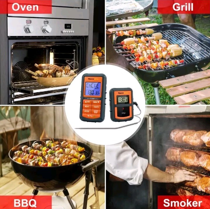 ThermoPro TP-07 Digital Wireless Remote Food Oven Thermometer *See ...