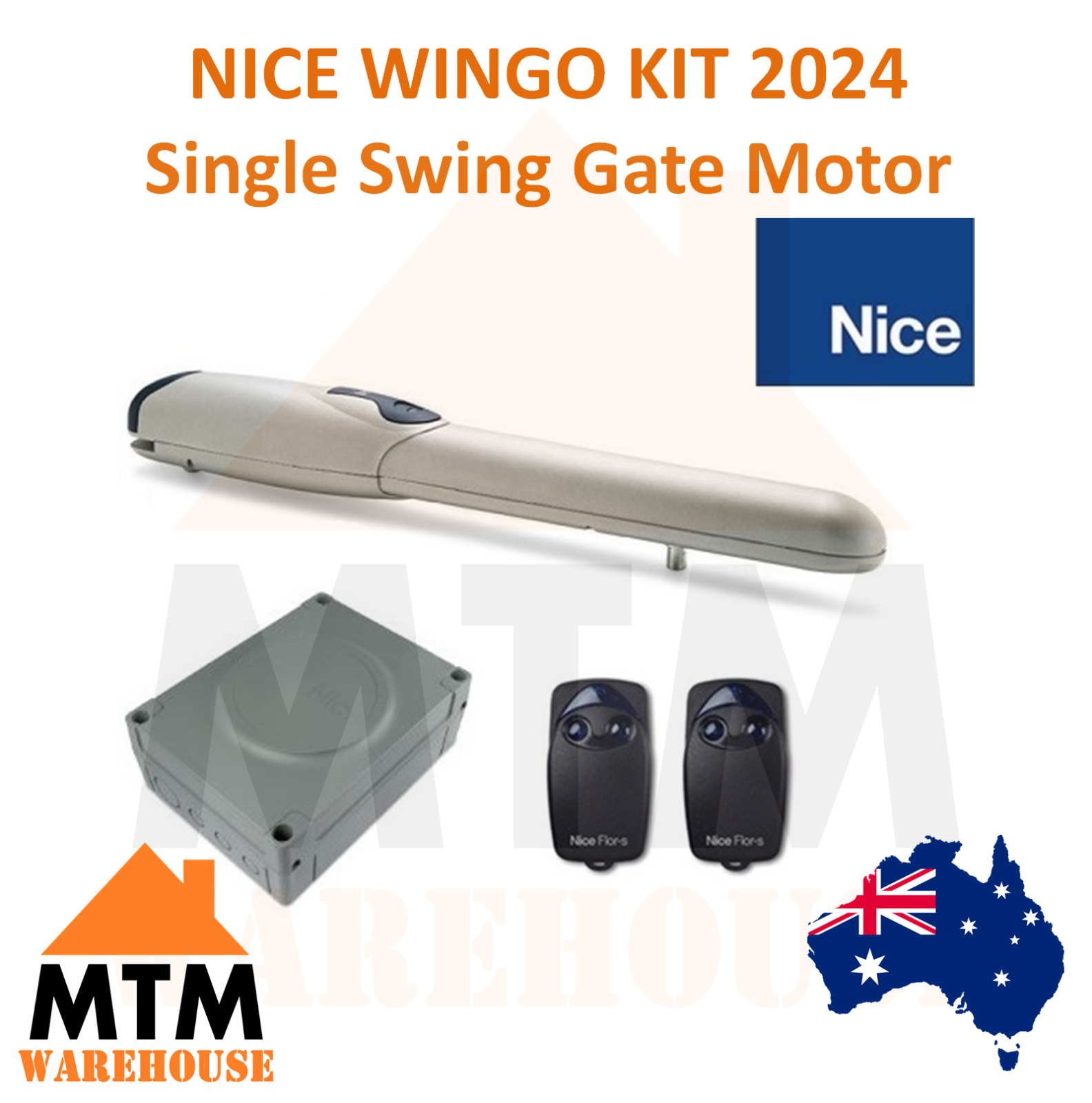 Nice Wingo Automatic Single Swing Gate Motor Kit Operator WG2024 Single ...