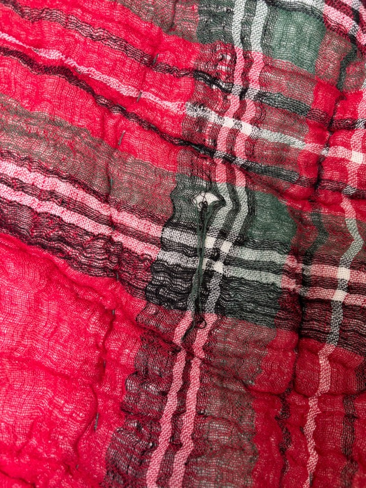 Pottery Barn Stewart Plaid Cloud Quilt King/ Cal King Christmas-READ | eBay