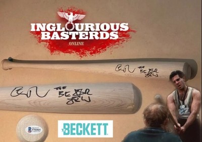 ELI ROTH SIGNED BASEBALL BAT INGLORIOUS BASTARDS SIGNED BAT BECKETT BAS ...