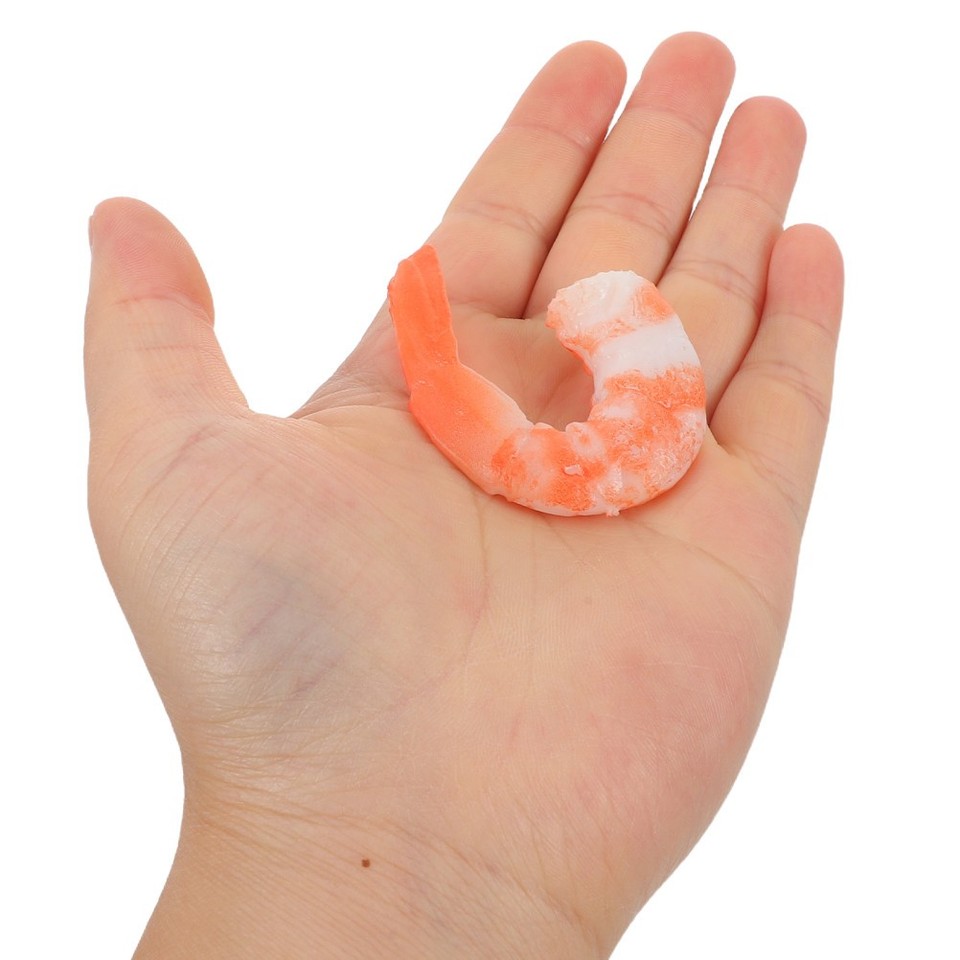 10Pcs Realistic Plastic Cooked Shrimp Food Model Faux Food Props For ...
