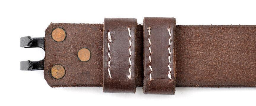 M1907 MILITARY LEATHER RIFLE SLING Dated 1942 M1GARAND SPRINGFIELD Dark ...