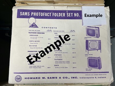 Vintage *NOS* Sams Photofact Folders 236 - 515, Full Schematic Folder ...