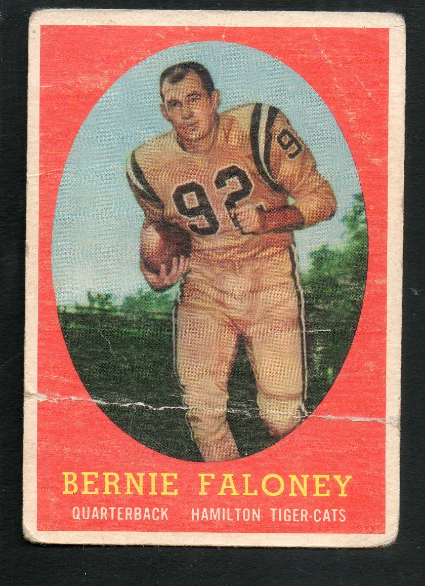 1958 Topps CFL Canadian Football Card #54 Bernie Faloney-Hamilton Tiger ...