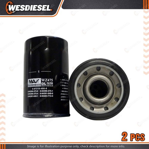 2 x Wesfil Oil Filters fits Isuzu FSS33 FSS34 FTR32 FTR34 FTS33 FTS34 ...