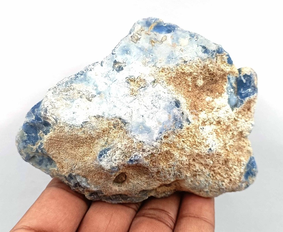 NATURAL CERTIFIED 1564 CT AUSTRALIA SKY-BLUE OPAL ROUGH OPAQUE GEMSTONE ...